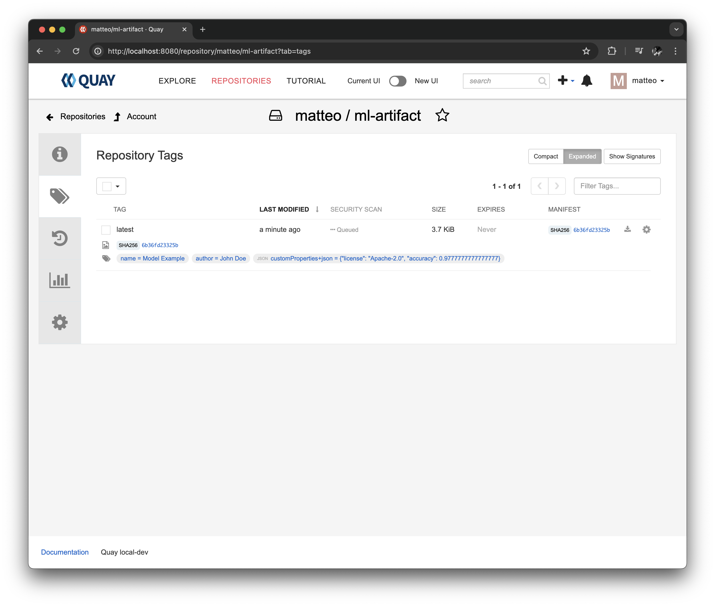 Demo 1: Introduction - OCI Artifact for ML model & metadata